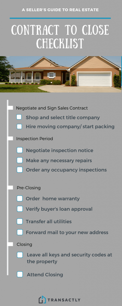 Getting to Close: Contract to Close Checklist for Sellers - Transactly